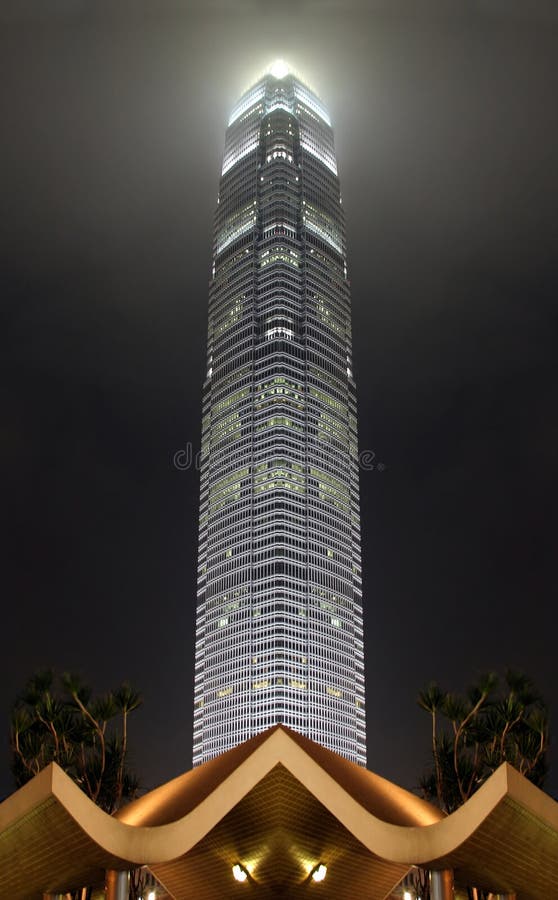 Skyscraper at night stock photo. Image of urban, view - 2072732