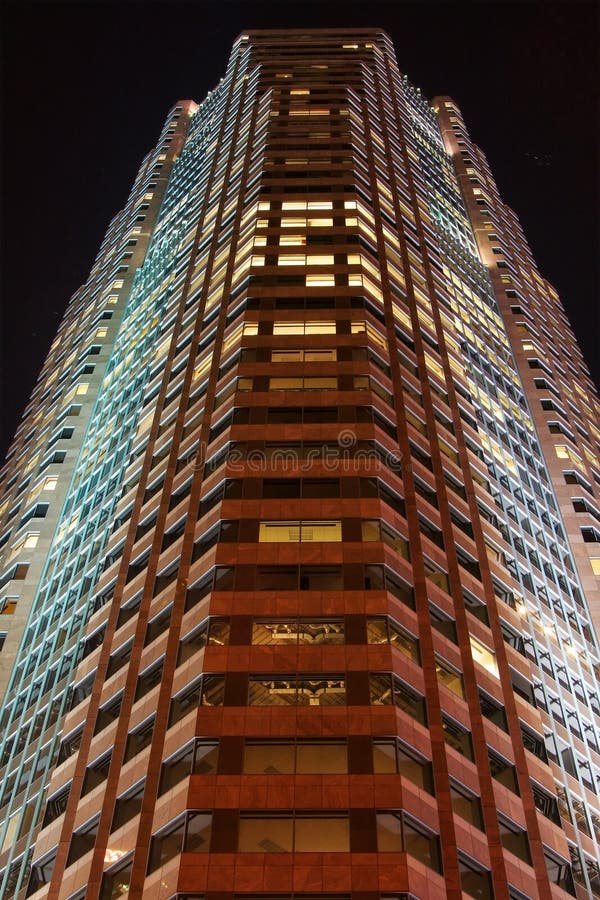 Skyscraper at Night stock photo. Image of structure, business - 4263158