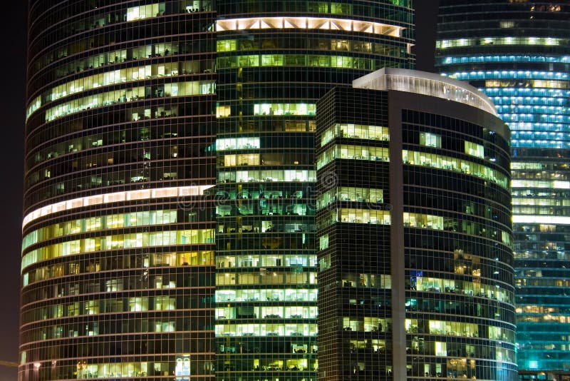 Skyscraper at night stock image. Image of exterior, finance - 7011245