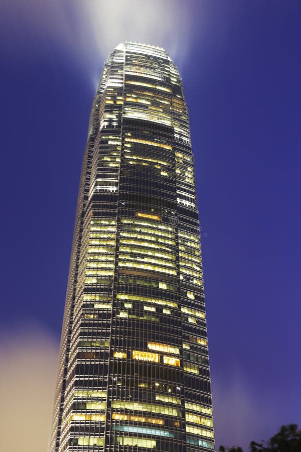 Skyscraper night stock image. Image of hong, evening - 48251817