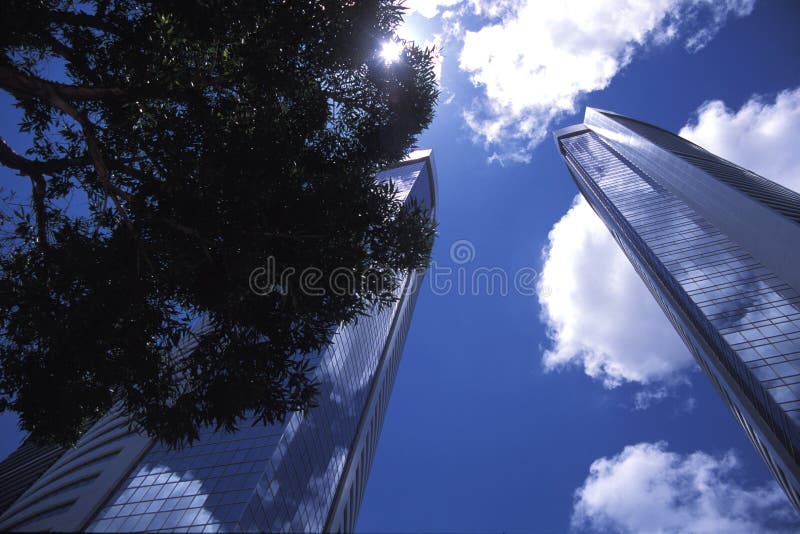 Skyscraper at Noon stock image. Image of cloud, glass - 4171123
