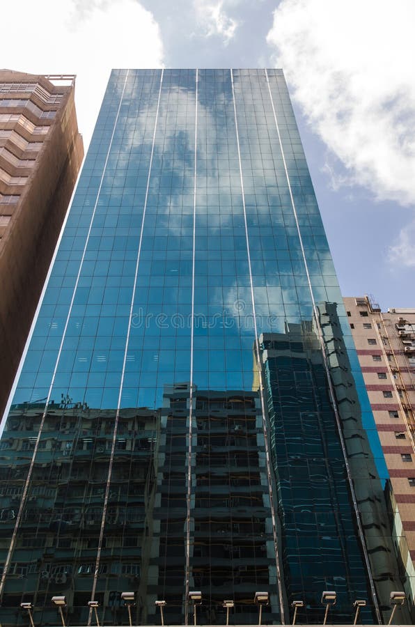 Skyscraper reflection stock photo. Image of fountain - 27473230