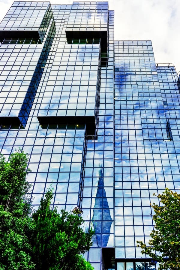 Skyscraper with the Reflection of the Shard in the Windows Stock Image ...