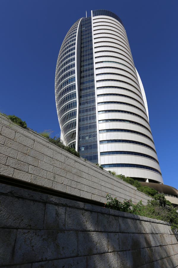 Skyscraper Sail in Haifa stock photo. Image of sail - 102257880