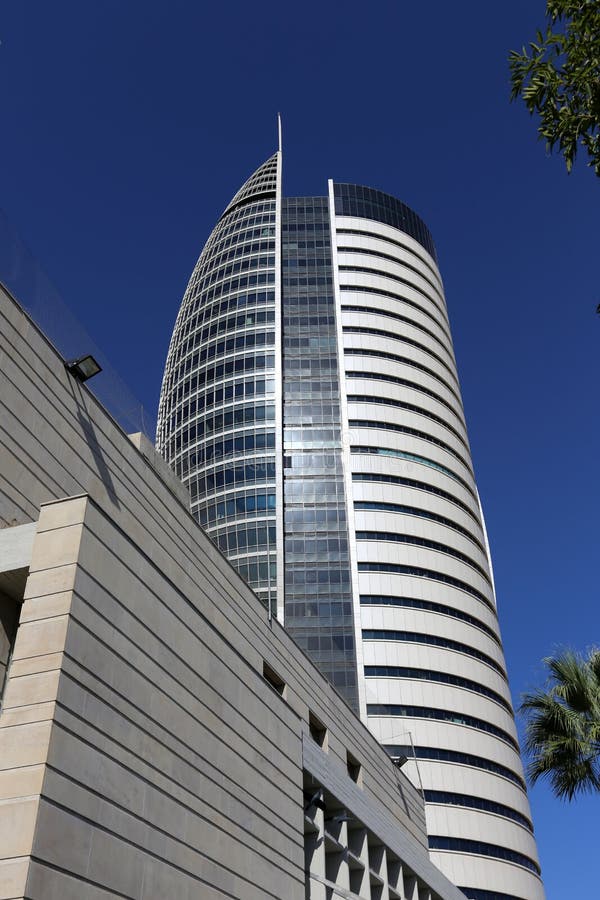 Skyscraper Sail in Haifa stock photo. Image of history - 102257786