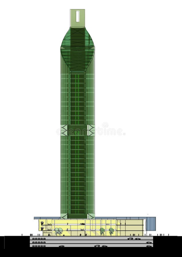 Skyscraper section stock vector. Illustration of draft - 13450931