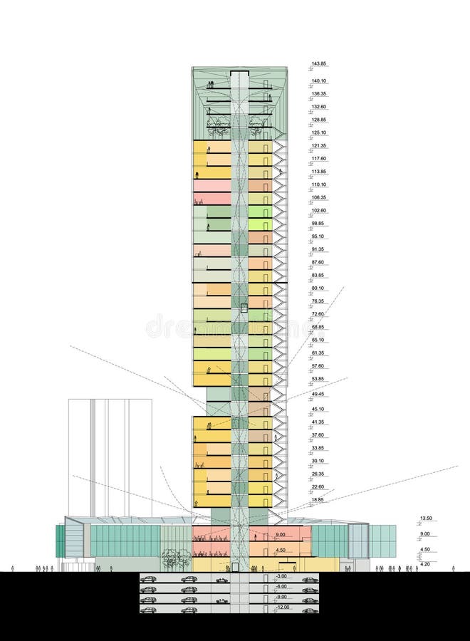 Skyscraper foundation section - neryangels