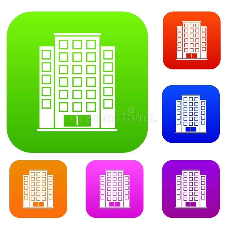 Skyscraper set collection stock vector. Illustration of isolated - 99034158