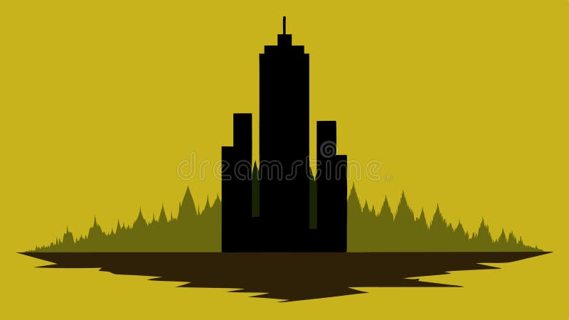 Skyscraper Shadows a Silhouette of a Giant Skyscraper Casting a Shadow ...