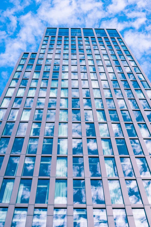 Skyscraper with Sky Reflection Stock Image - Image of beautiful ...