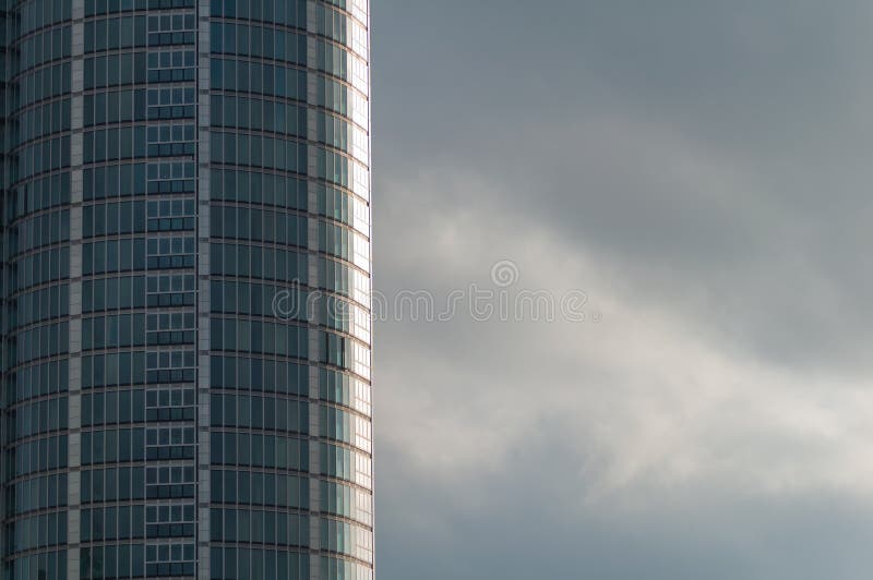 Skyscraper with Stormy Skies Stock Image - Image of office ...