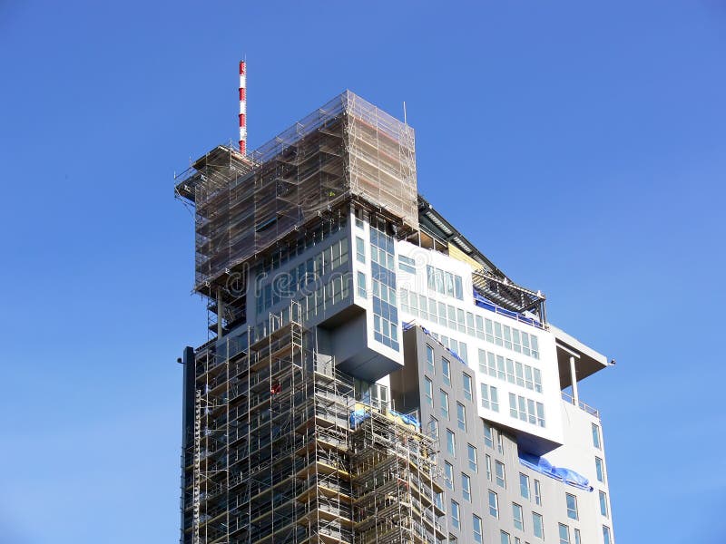 Skyscraper-top detail stock photo. Image of stage, frame - 6934508