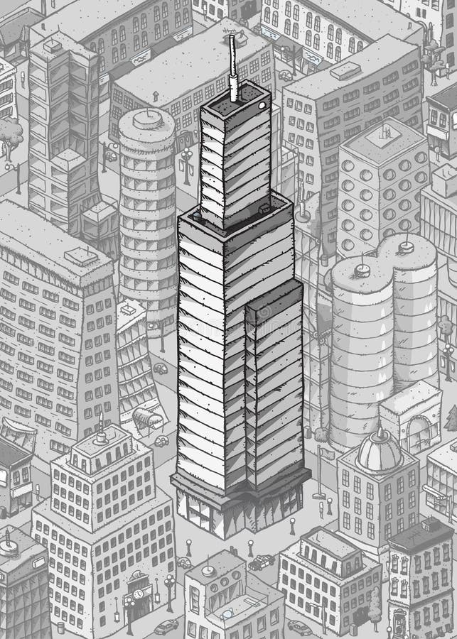 Cartoon Skyscraper stock vector. Illustration of building - 22922701