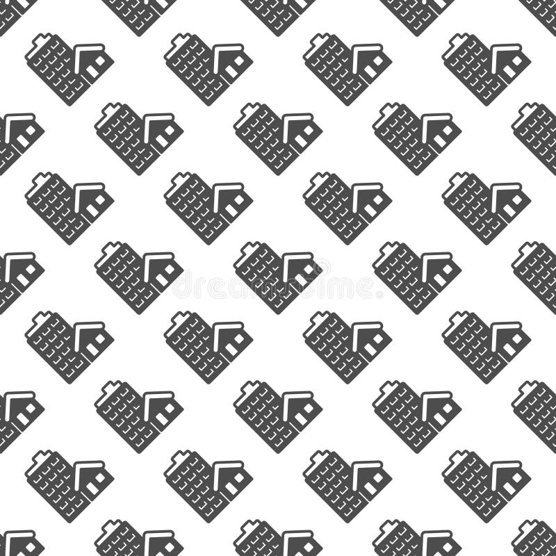 Skyscraper Tower and Cottage Building Solid Seamless Pattern, Real ...