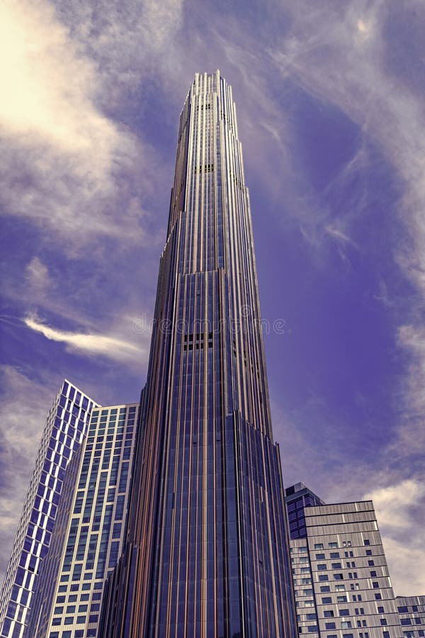 Skyscraper Tower in Metropolis City. City Downtown with Skyscraper ...