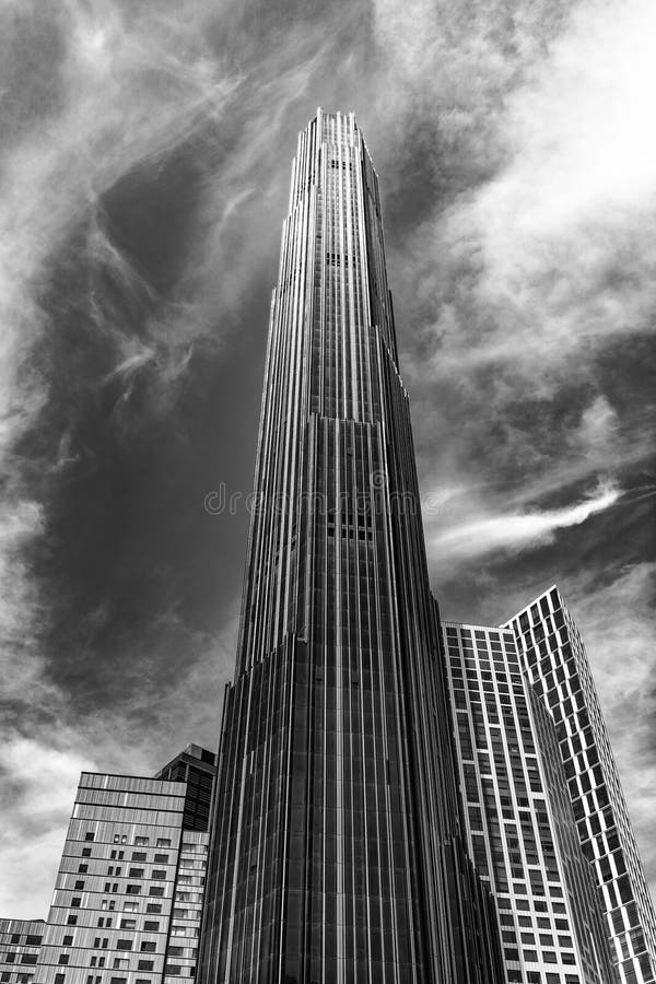 City Downtown with Skyscraper Office Building Architecture in Business ...