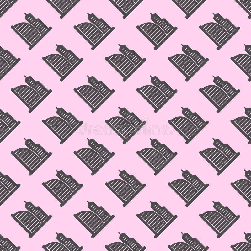 Skyscraper Tower and Tall Building Solid Seamless Pattern, Real Estate ...