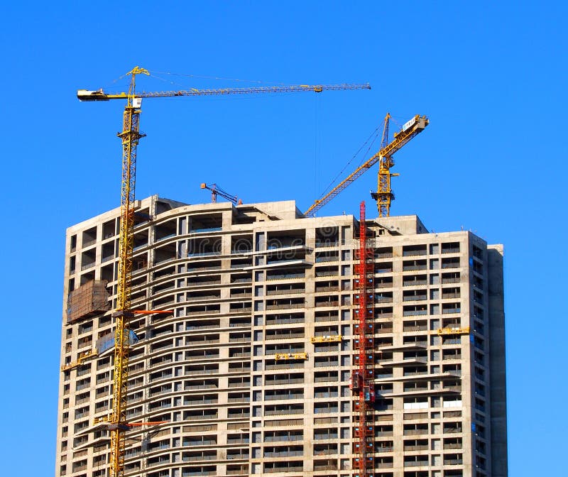 Skyscraper Under Construction Stock Photo - Image of outdoors ...