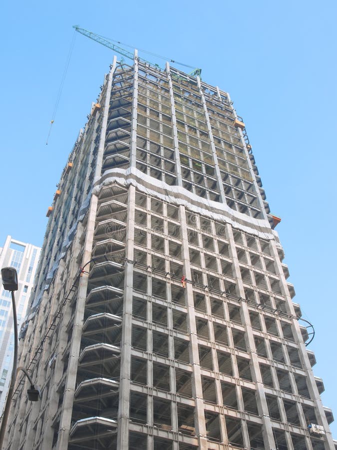 Skyscraper Under Construction Stock Photo - Image of engineering ...