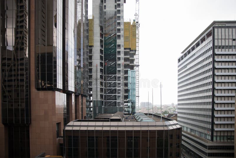 Skyscraper Under Construction in the Downtown Core of Calgary, Alberta ...