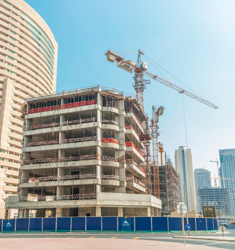 Construction Site at Dubai Marina Editorial Photo - Image of building ...
