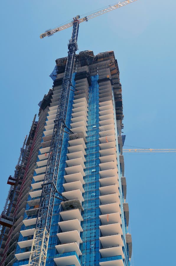 Skyscraper Under Construction in Miami,Florida Stock Photo - Image of ...