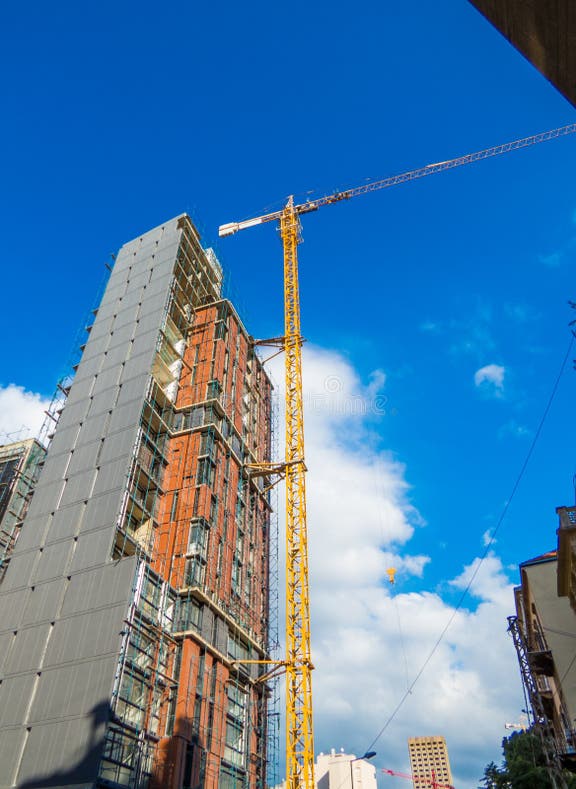 Skyscraper Under Construction Editorial Photo - Image of east ...