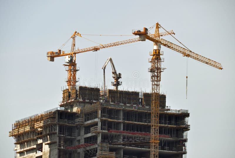 Skyscraper Construction Site Stock Image - Image of round, steel: 38897371
