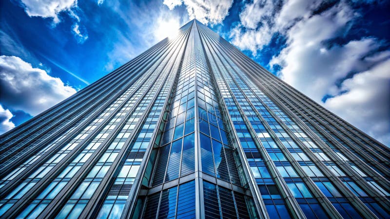 Skyscraper View Low Angle View Focus from Bottom To Top AI Generative ...