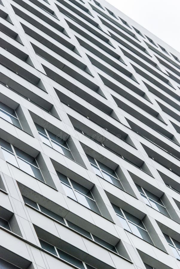 Skyscraper, Walls of a High-rise Building with Windows Pattern Stock ...