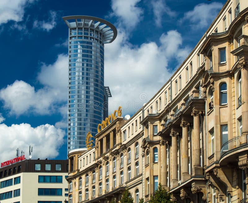Skyscraper Westend Tower in Morning Light in Frankfurt Editorial Image ...