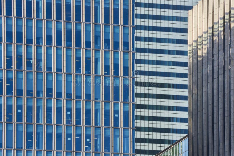 Skyscraper windows detail stock photo. Image of blue - 64368034
