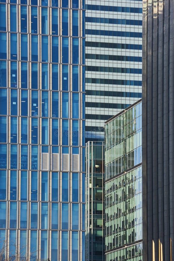 Skyscraper windows detail stock photo. Image of blue - 64368034