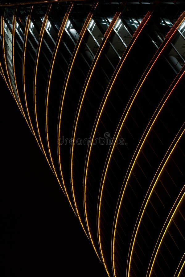 Skyscraper Windows at Night Stock Photo - Image of purple, architecture ...