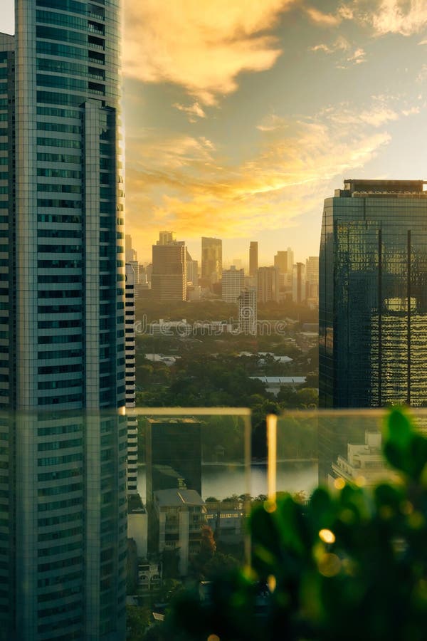 Skyscrapers and Beautiful Cloud in Sunset Time of the Metropolis ...