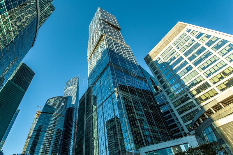 Skyscrapers bottom up view stock image. Image of global - 142220003