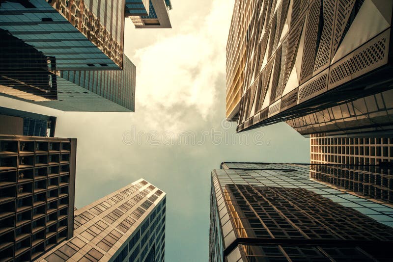 Skyscrapers bottom view stock image. Image of financial - 145429539