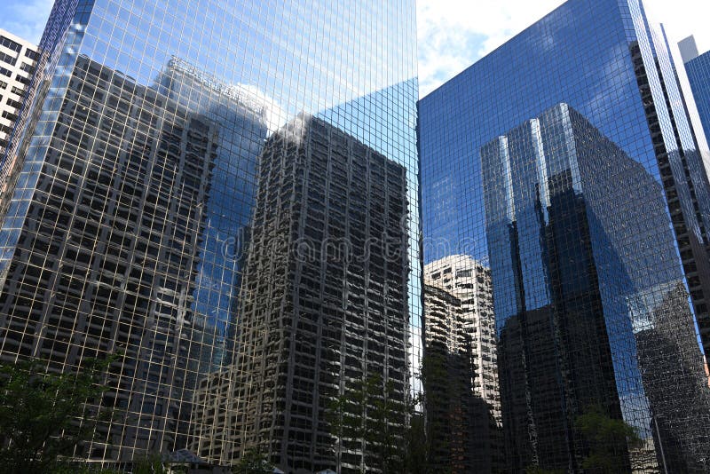 Skyscrapers of Calgary. Up View on Skyscrapers of Calgary Editorial ...
