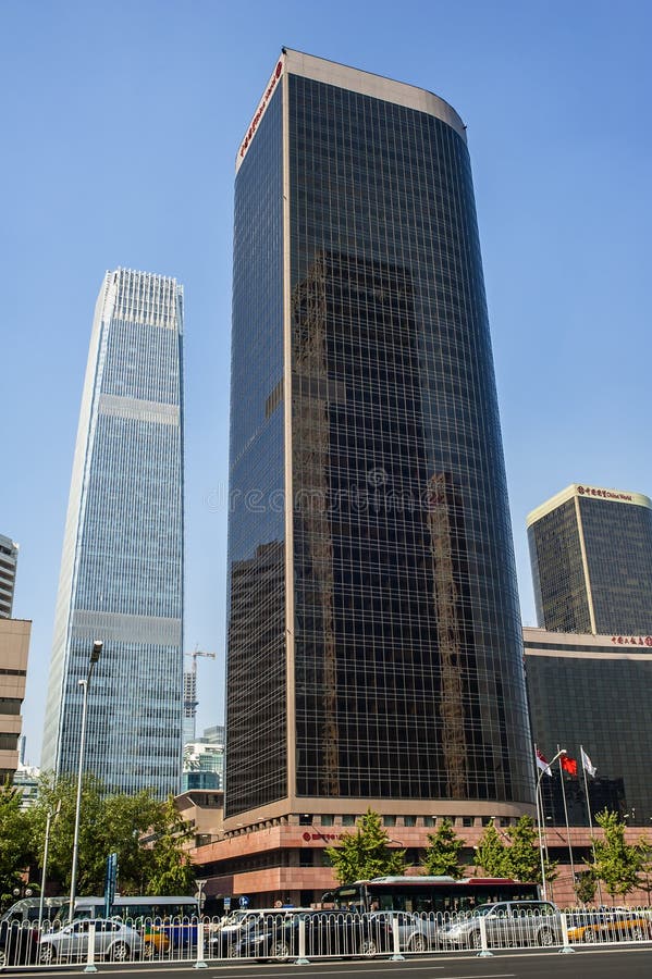 Skyscrapers in CBD Area, Beijing Editorial Image - Image of business ...