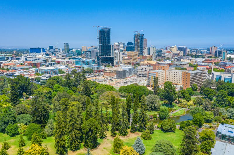 Skyscrapers at Central Business District of Adelaide, Australia ...