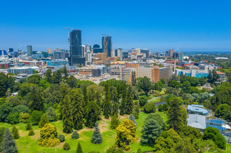Skyscrapers at Central Business District of Adelaide, Australia ...