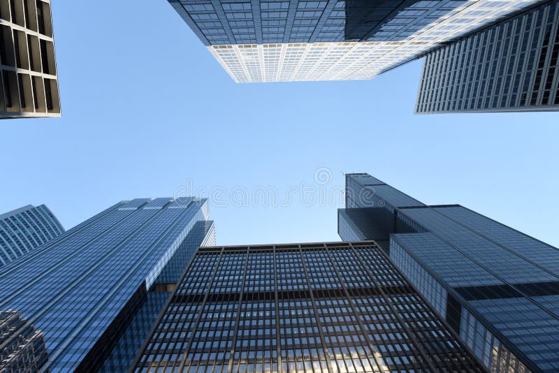 Skyscrapers of Chicago. Up View on Skyscrapers of Chicago Stock Photo ...