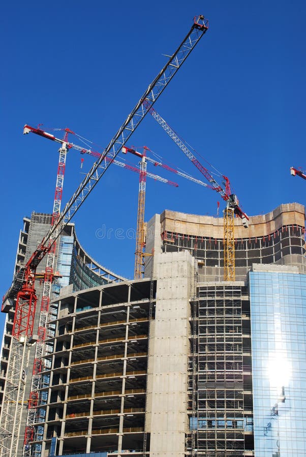 Skyscrapers construction stock image. Image of facade - 18286699
