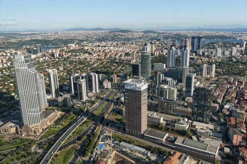 Skyscrapers in Levent, Istanbul - Turkey Stock Image - Image of center ...