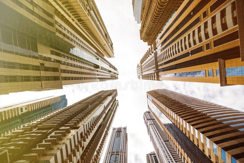 Skyscrapers Looking Up at the Sky. Modern Metropolis. Modern City ...