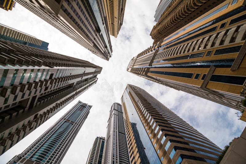 Skyscrapers Looking Up at the Sky. Modern Metropolis. Modern City ...