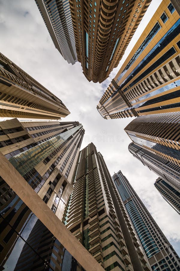 Skyscrapers Looking Up at the Sky. Modern Metropolis. Modern City ...