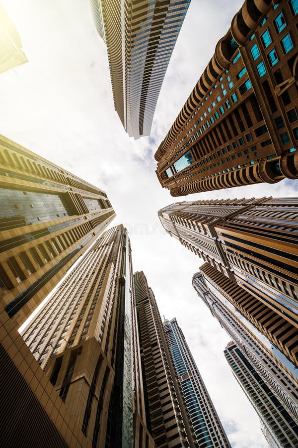 Skyscrapers Looking Up at the Sky. Modern Metropolis. Modern City ...