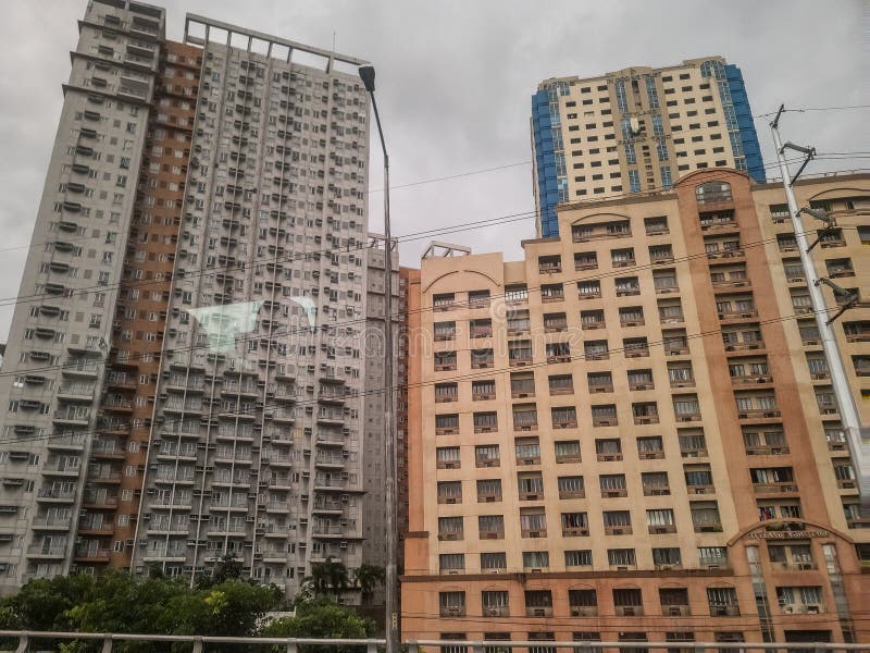 Skyscrapers in Manila Philippines. Mostly Condominiums and Apartments ...