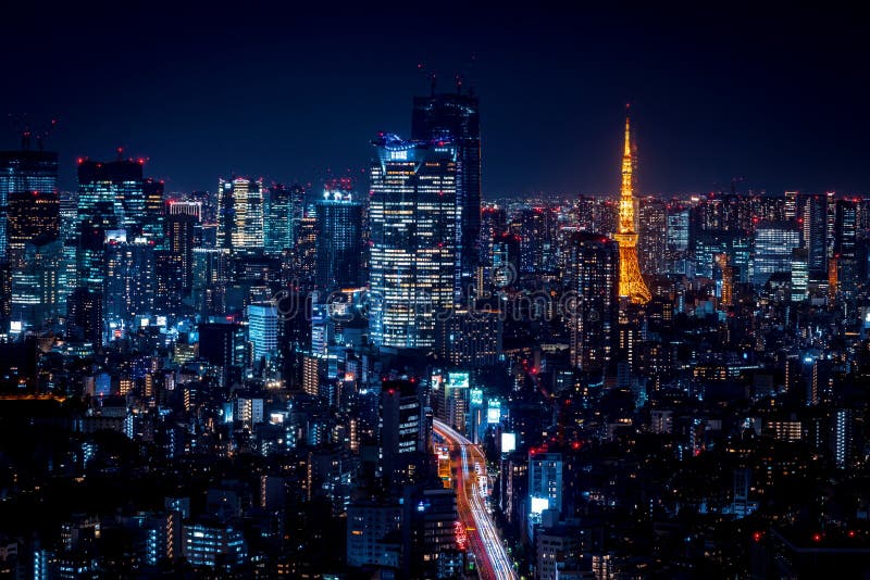 Skyscrapers in Minato, Tokyo, Japan Stock Image - Image of city ...